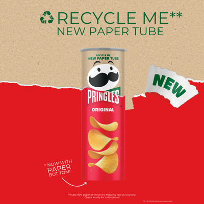 Pop it in the recycling bin: Pringles launches new paper-based tube in ...